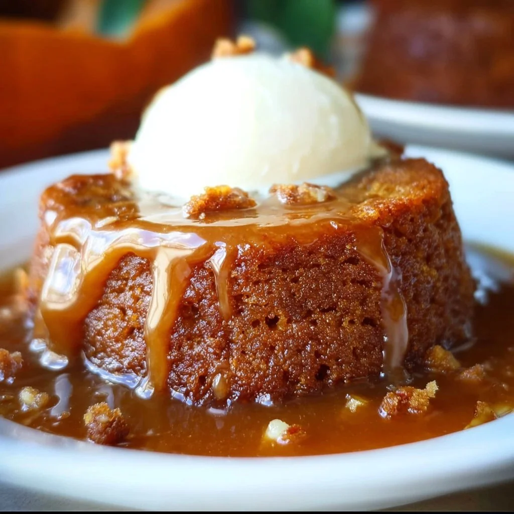 Self-Saucing Pumpkin Pudding Cake