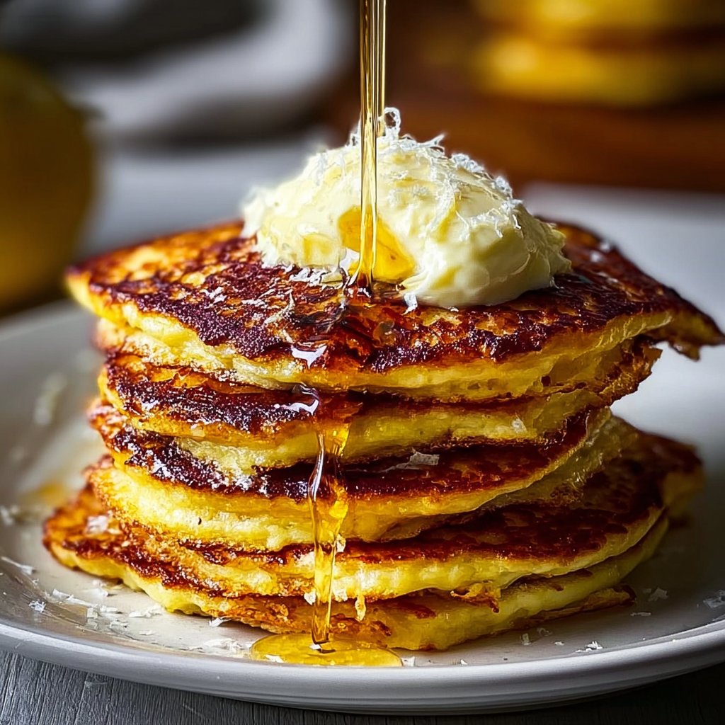 Lemon Ricotta Protein Pancakes